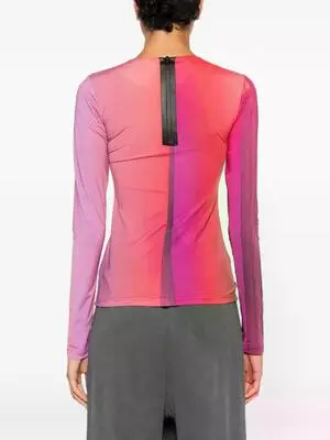 Marie Adam-Leenaerdt Abstract Print Rear-zip Top