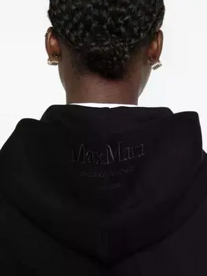 Max Mara Logo Embroidered Zip-up Hoodie