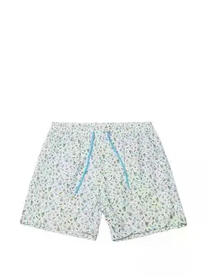 MC2 SAINT BARTH White Cocktail Print Swim Shorts