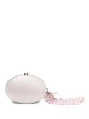 SELF-PORTRAIT Crystal Embellished Clutch Bag - Pink