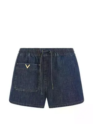 Valentino Garavani Vlogo Chambray Shorts