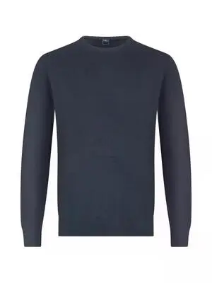 Fedeli Crew Neck Long Sleeve Sweater - Blue