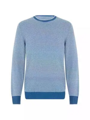 Fedeli Striped Cashmere Sweater - Blue
