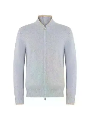 Fedeli Zip-up Cardigan - Grey