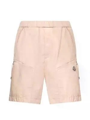 Moncler Logo Patch Cargo Shorts - Pink