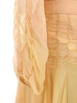 GIOVANNI BEDIN Smocked Cut-out Maxi Dress