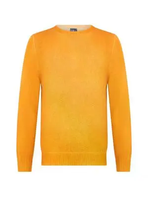Fedeli Cashmere Round Neck Sweater - Orange