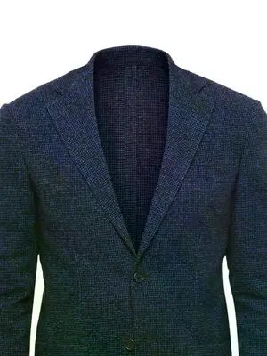 Corneliani Single-breasted Textured Blazer - Blue