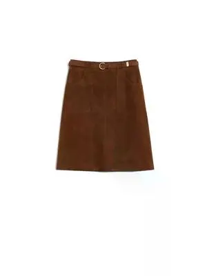 Max Mara Belted A-line Midi Skirt