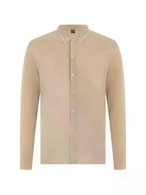 Fedeli Polo-collar Button-up Cardigan - Neutrals