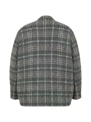 Issey Miyake 1980s Textured Check Blazer Jacket