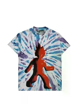 TRAVIS SCOTT Tie-dye Graphic-print T-shirt - White