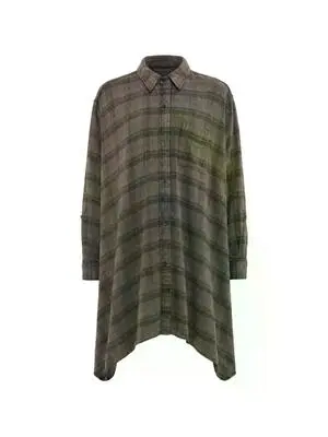 R13 Plaid Draped Shirt