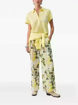 Liu Jo Embellished Pocket Polo Shirt - Yellow