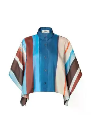 Fendi Striped Cropped Shirt