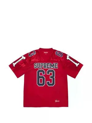 Supreme Bones Graphic-print Football Jersey T-shirt - Red