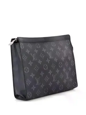 LOUIS VUITTON Pochette Voyage Mm Clutch Bag Monogram Eclipse Canvas