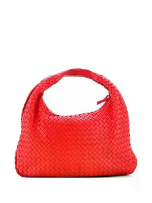 Bottega Veneta Intrecciato Nappa Small Hobo Bag - Red