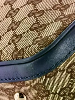 Gucci Vintage Web Boston Bag Gg Canvas Medium Satchel