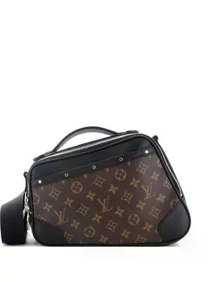 LOUIS VUITTON Macassar Monogram Canvas Biker Messenger Bag - Black