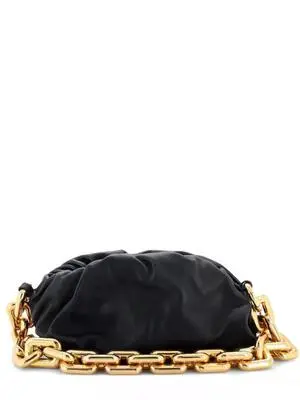 Bottega Veneta The Chain Pouch Leather Shoulder Bag - Black