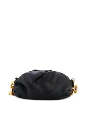 Bottega Veneta The Chain Pouch Leather Shoulder Bag - Black