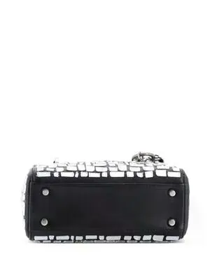 Dior Lady Chain Bag Leather And Mirror Mosaic Mini Shoulder Bag - Black