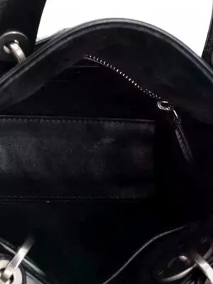 Dior Lady Chain Bag Leather And Mirror Mosaic Mini Shoulder Bag - Black
