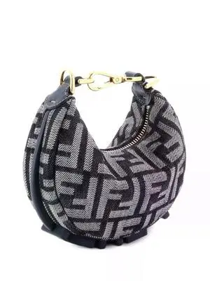 Fendi Zucca Nano Hobo Bag - Black