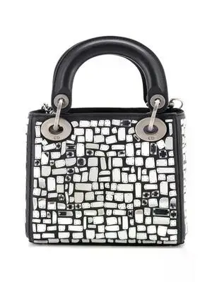 Dior Lady Chain Bag Leather And Mirror Mosaic Mini Shoulder Bag