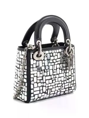 Dior Lady Chain Bag Leather And Mirror Mosaic Mini Shoulder Bag