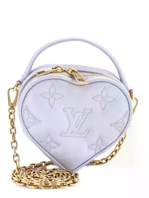 LOUIS VUITTON Pop My Heart Pouch Bag Bubblegram Leather Crossbody Bag - Purple