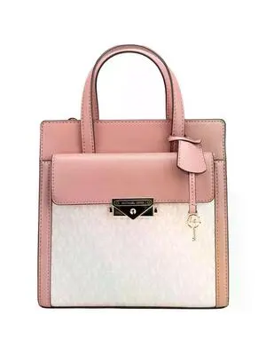 Michael Kors Monogram Logo Plaque Tote Bag