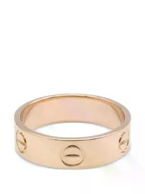 Cartier 18k Rose Gold Screw Motif Band Ring - Pink