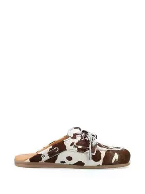 POSA Animal-print Mules - Brown