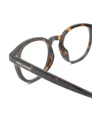 Saint Laurent Round Frame Glasses - Brown
