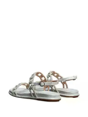 ALMA EN PENA Crystal-embellished Chain-link Sandals