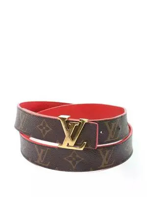 LOUIS VUITTON Monogram Initiales Reversible Belt - Brown