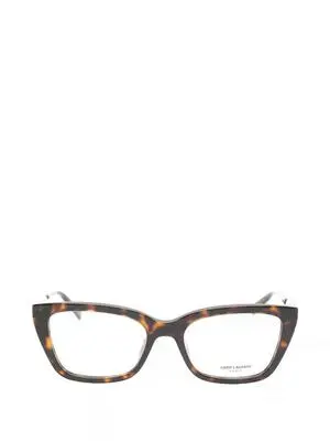 Saint Laurent Tortoiseshell-effect Glasses - Brown
