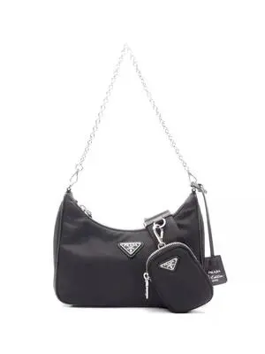 Prada 2005 Re-edition Chain Shoulder Bag - Black