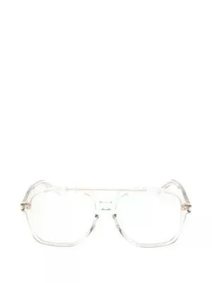 Saint Laurent Geometric-frame Glasses - Neutrals