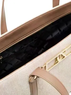 Armani Exchange Logo Plaque Tote Bag