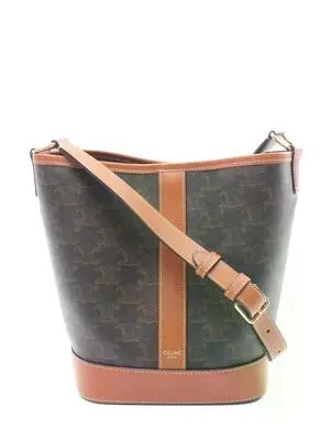 Celine Triomphe Small Bucket Shoulder Bag - Brown