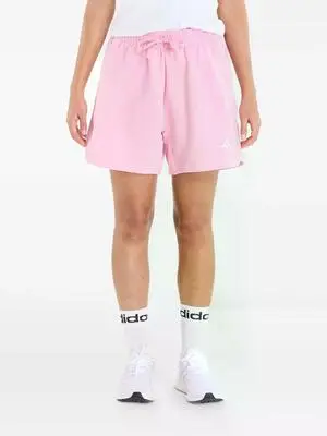 Adidas Logo Print Drawstring Shorts - Pink