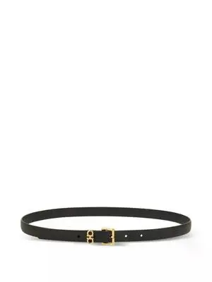 FERRAGAMO Leather Belt With Logo Plaque