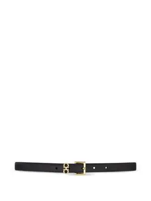 FERRAGAMO Leather Belt With Logo Plaque
