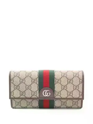 Gucci Ophidia Gg Supreme Wallet - Neutrals