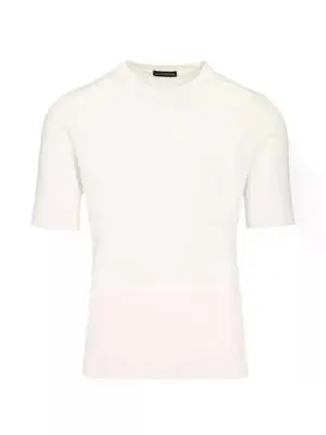 BALLANTYNE Knitted Slim-fit T-shirt - Neutrals