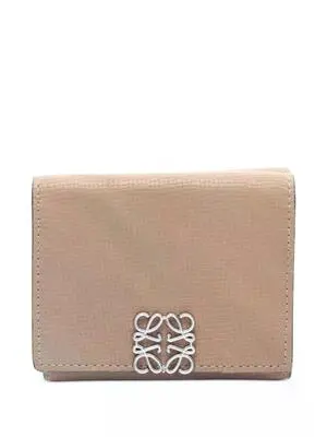 Loewe 2010s Anagram Trifold Wallet - Neutrals