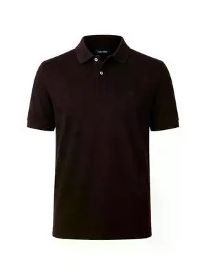 Calvin Klein Logo-embroidered Polo Shirt - Brown